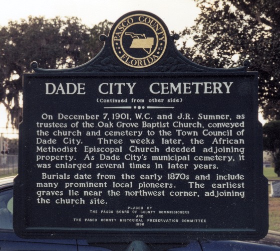 Historic Markers in Pasco County, Florida